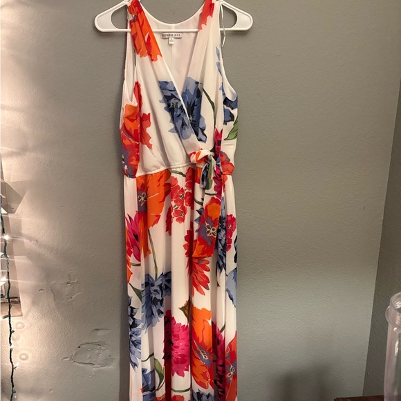 Robbie Bee | Dresses | Robbie Bee Red And Blue Floral Maxi Sundress ...